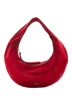 Khaite Olivia Suede Mini Hobo Bag - Red