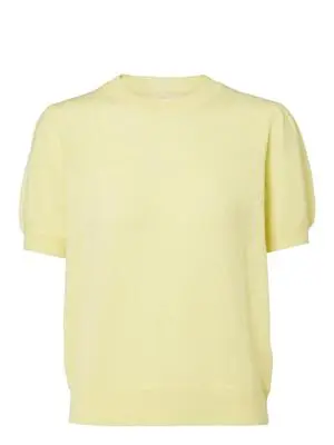 Jardin Des Orangers Knitted Cashmere Top - Yellow