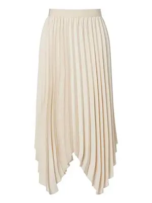 Isabel Marant Felixa Plissé Crêpe Midi Skirt - White