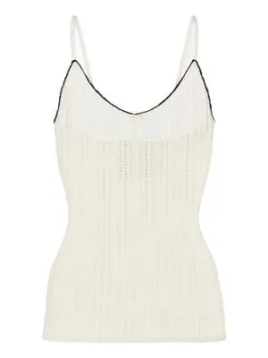 Isabel Marant India Pointelle Silk And Cotton Camisole - White