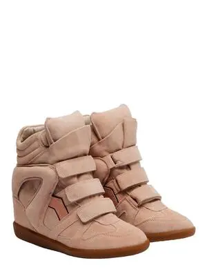 Isabel Marant Bekett Suede High-top Sneakers - Beige