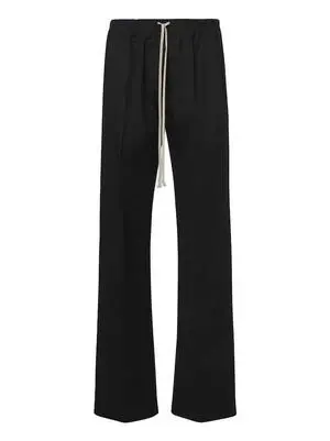 Rick Owens Dietrich Cotton-blend Wide-leg Pants - Black
