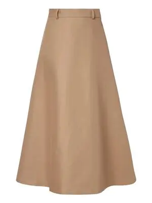 RÓHE Cotton Midi Skirt - Beige