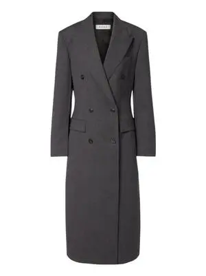 RÓHE Double-breasted Virgin Wool Coat - Grey