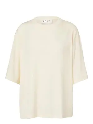 RÓHE Oversized Merino Wool T-shirt - White