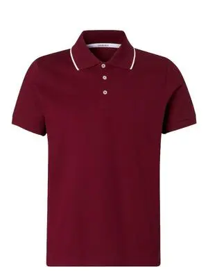 Saint Laurent Cotton Polo Shirt - Burgundy