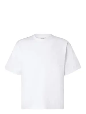 Saint Laurent Cropped Cotton Jersey T-shirt - White