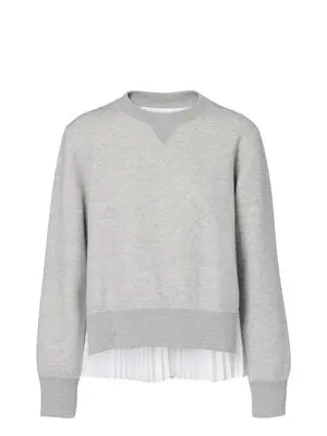 Sacai Cotton-blend Sweatshirt - Grey