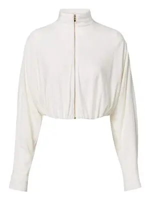 ALAÏA Draped Mockneck Jersey Jacket