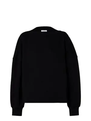 Alaïa Cotton Jersey Sweatshirt - Black