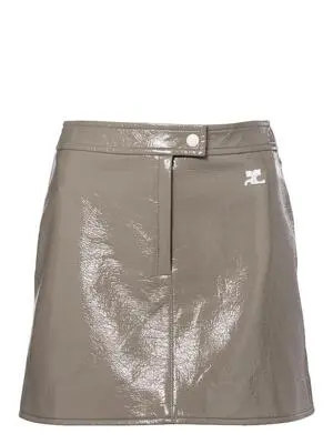 COURREGES Courreges Vinyl Mini Skirt Grey
