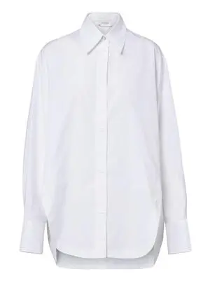 Sportmax Ovest Oversized Cotton Poplin Shirt - White