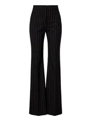 Sportmax Visino Flared Wool-blend Pants - Black