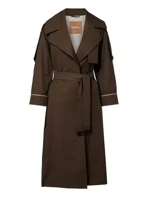 Max Mara The Cube Cotton-blend Twill Trench Coat - Green