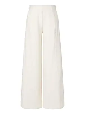 Max Mara Nigella Jersey Wide-leg Pants - White