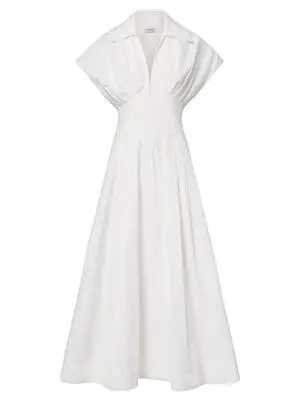 Simkhai Cotton-blend Poplin Midi Dress - White
