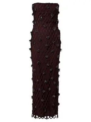 Simkhai Beaded Maxi Dress - Burgundy