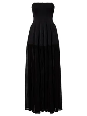 Simkhai Strapless Tulle Maxi Dress - Black