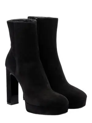 JIMMY CHOO Marene 120 Suede Ankle Boots - Black