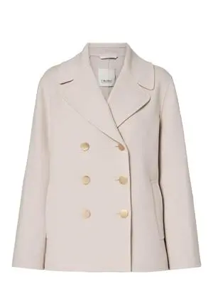 Max Mara Margot Virgin Wool Pea Coat - Beige