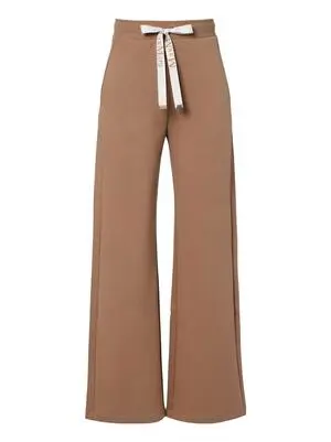Max Mara Cotton-blend Straight-leg Trousers - Brown
