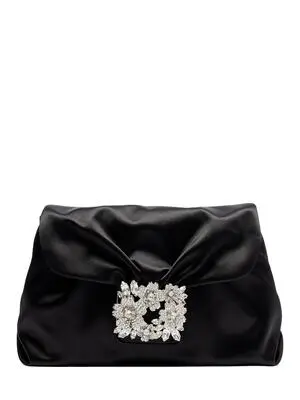 ROGER VIVIER Efflorescence Mini Satin Clutch