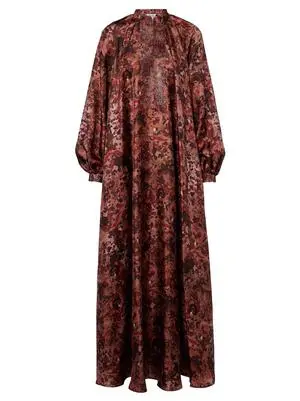 Max Mara Alpe Embellished Silk Maxi Dress - Multicoloured