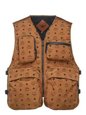 Mcm Monogram Ripstop Vest - Cognac