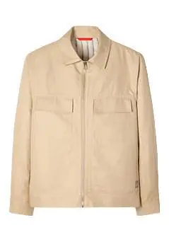 Paul Smith Ecru Cotton-linen Zip Overshirt - Brown