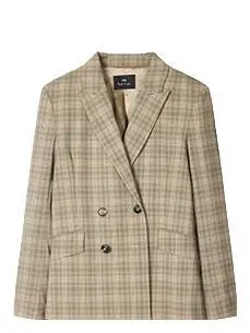 Paul Smith Check Double-breasted Blazer - Brown