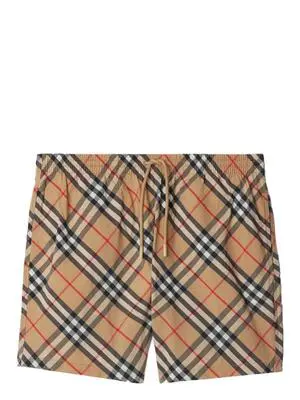 Burberry Check Swim Shorts Sand