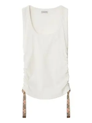 Burberry Burberry Festival Cotton Blend Tank Top Chalk