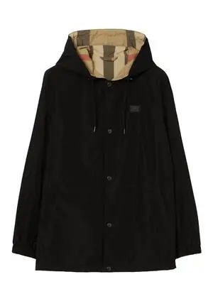 Burberry Reversible Check Hooded Jacket - Black