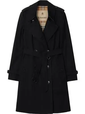 Burberry Mid-Length Chelsea Heritage Trench Coat Black