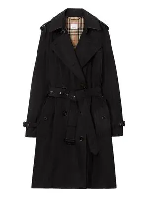 Burberry Midlength Lightweight Kensington Trench Coat - Black
