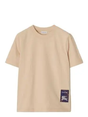Burberry Check Label Cotton T-shirt Teacup