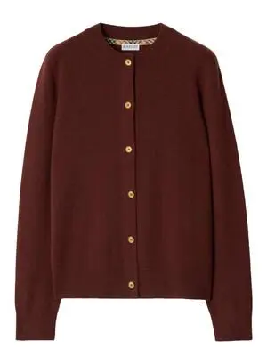 Burberry Burberry Cashmere Blend Cardigan With Embroidered Equestrian Knight Design Box