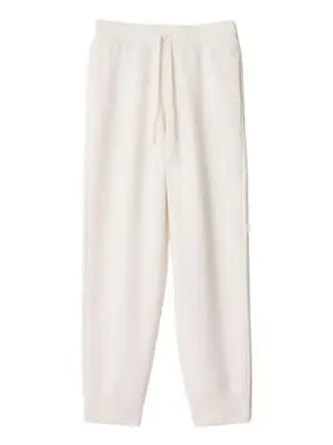 Burberry Burberry Cashmere Blend Jogging Pants With Equestrian Knight Design Chalk