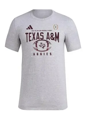 Adidas Texas A&m Aggies College Football Playoff Pregame T-shirt - Medium Grey Heather / Multi