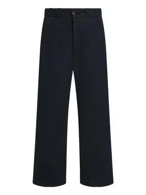 THE ELDER STATESMAN Workwear Norm Cottontwill Chinos - Black