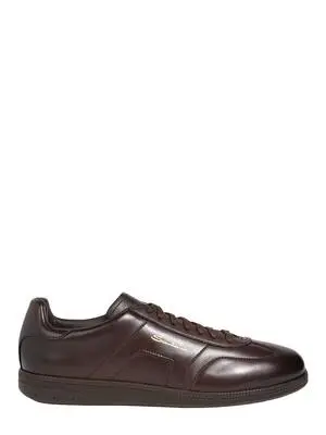 Santoni Dbs Olympic Leather Sneakers - Dark Brown