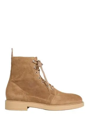 GIANVITO ROSSI Richard Suede Brogue Boots - Camel