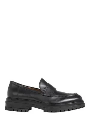 GIANVITO ROSSI Paul Leather Loafers - Black