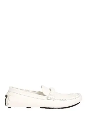 GIANVITO ROSSI Monza Braid-Trimmed Leather Loafers White