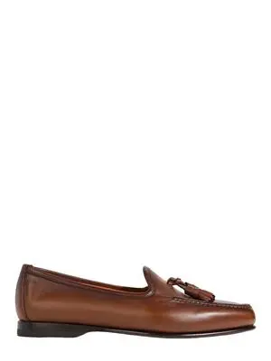 Santoni Andrea Tasseled Leather Loafers - Brown