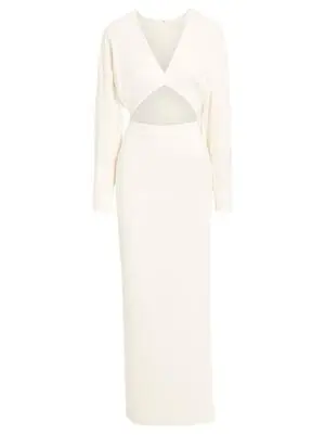 Lapointe Cutout Crepe Maxi Dress - Ivory