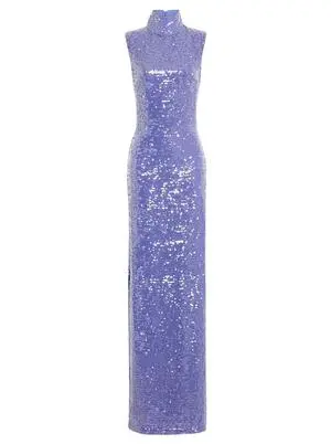 Lapointe Sequined Chiffon Gown - Purple