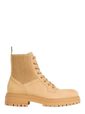 GIANVITO ROSSI Martis Suede Brogue Boots - Camel