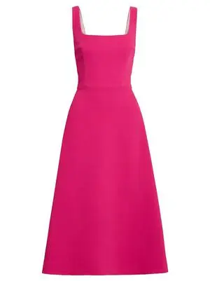 EMILIA WICKSTEAD Shiloh Crepe Midi Dress - Fuchsia