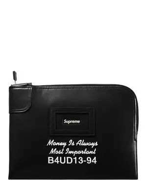 Supreme Leather Pouch - Black